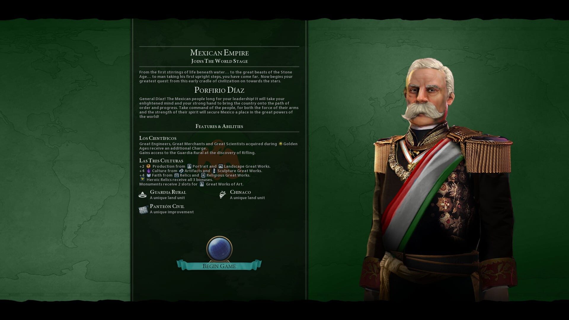 Sid Meier's Civilization VI: Porfirio Diaz Pack | indienova GameDB 游戏库