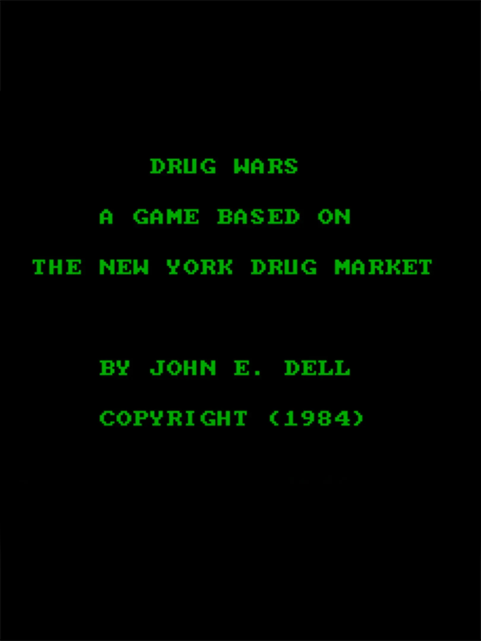 Drug Wars: A Game Based on the New York Drug Market | Stash - Games tracker