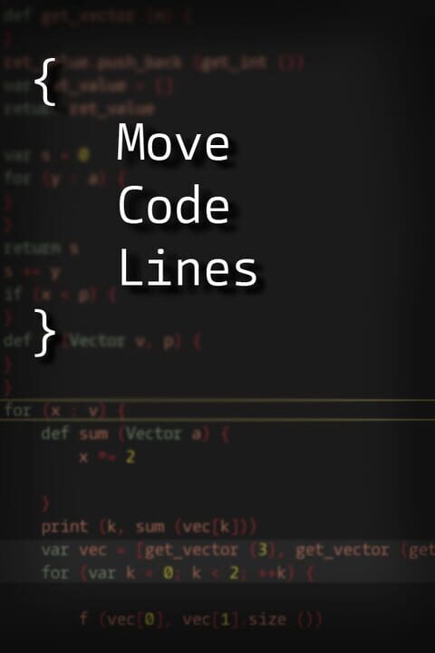 Move Code Lines | indienova GameDB 游戏库