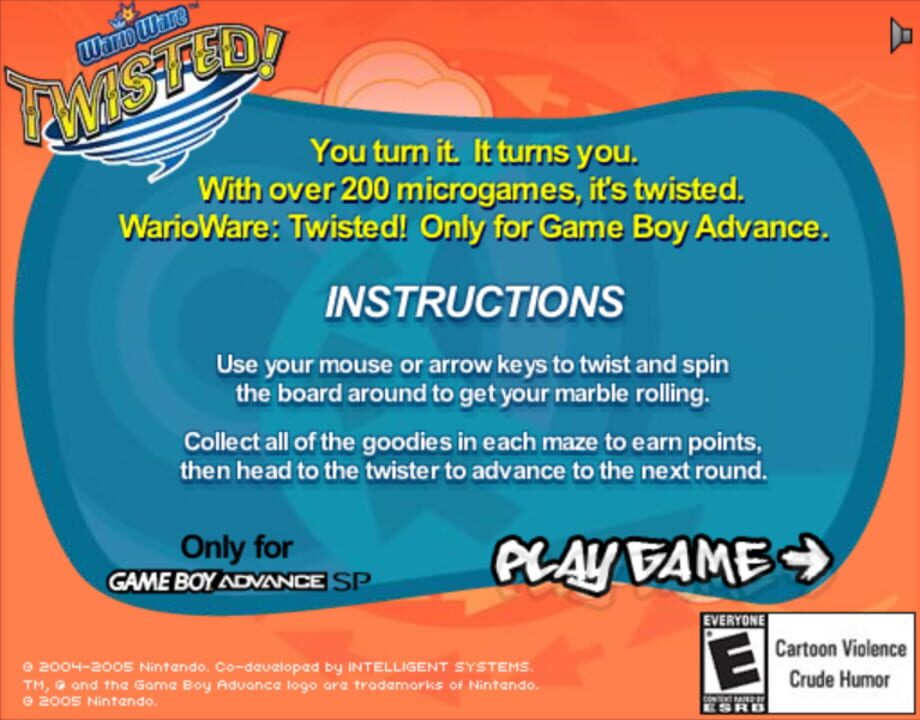 WarioWare: Twisted! - Marble Maze Game - Starsheep.net