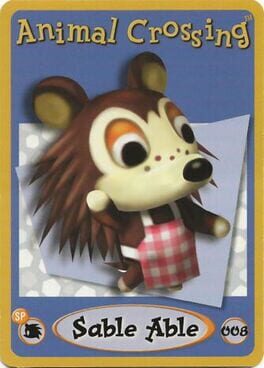 Animal Crossing-e: Character Card - 008: Sable Able (TBD)