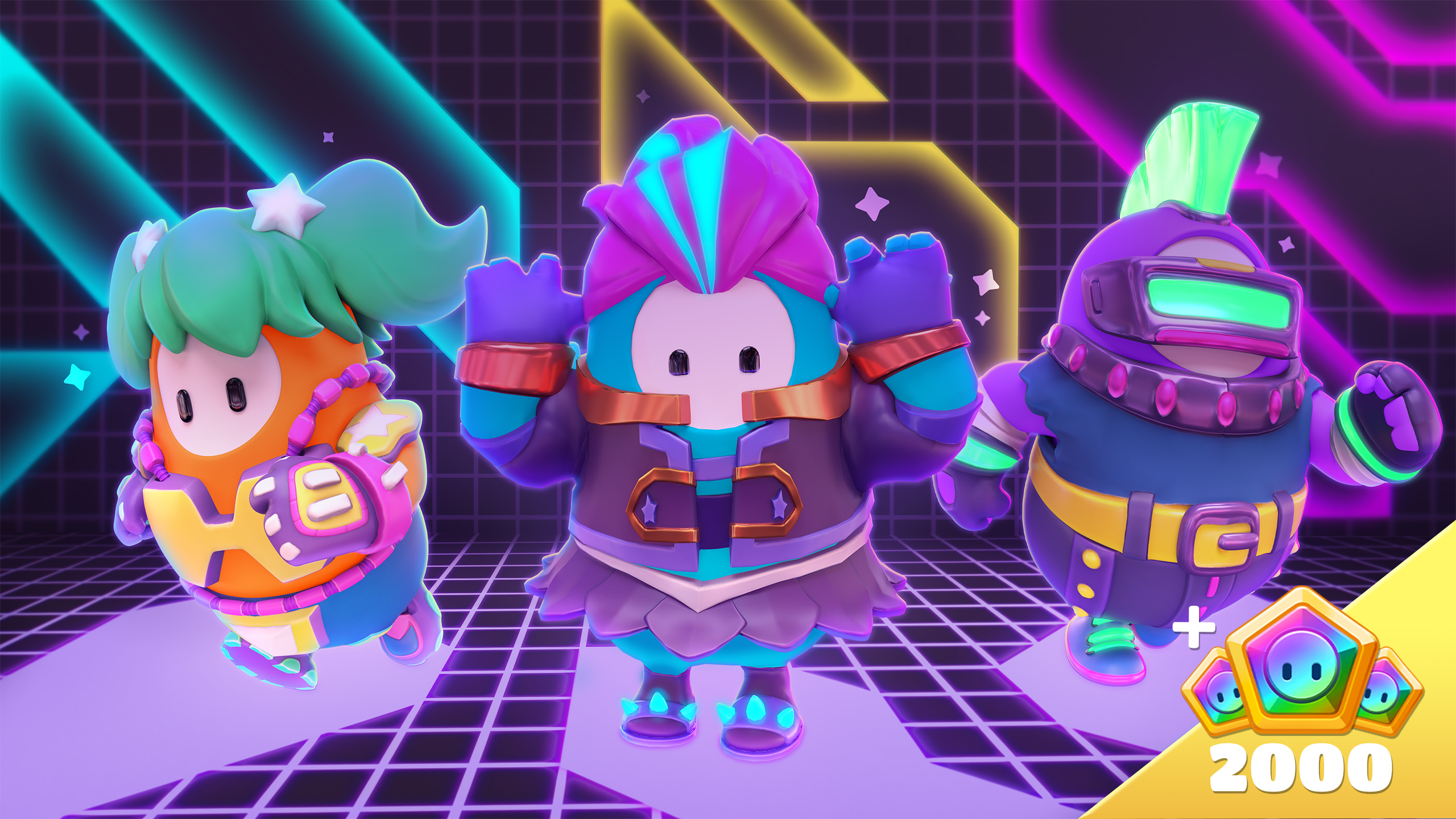 Fall Guys: Neon Nightlife Pack - Press Kit