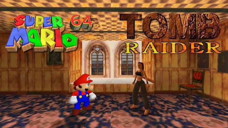 Super Mario 64 in Tomb Raider - Press Kit
