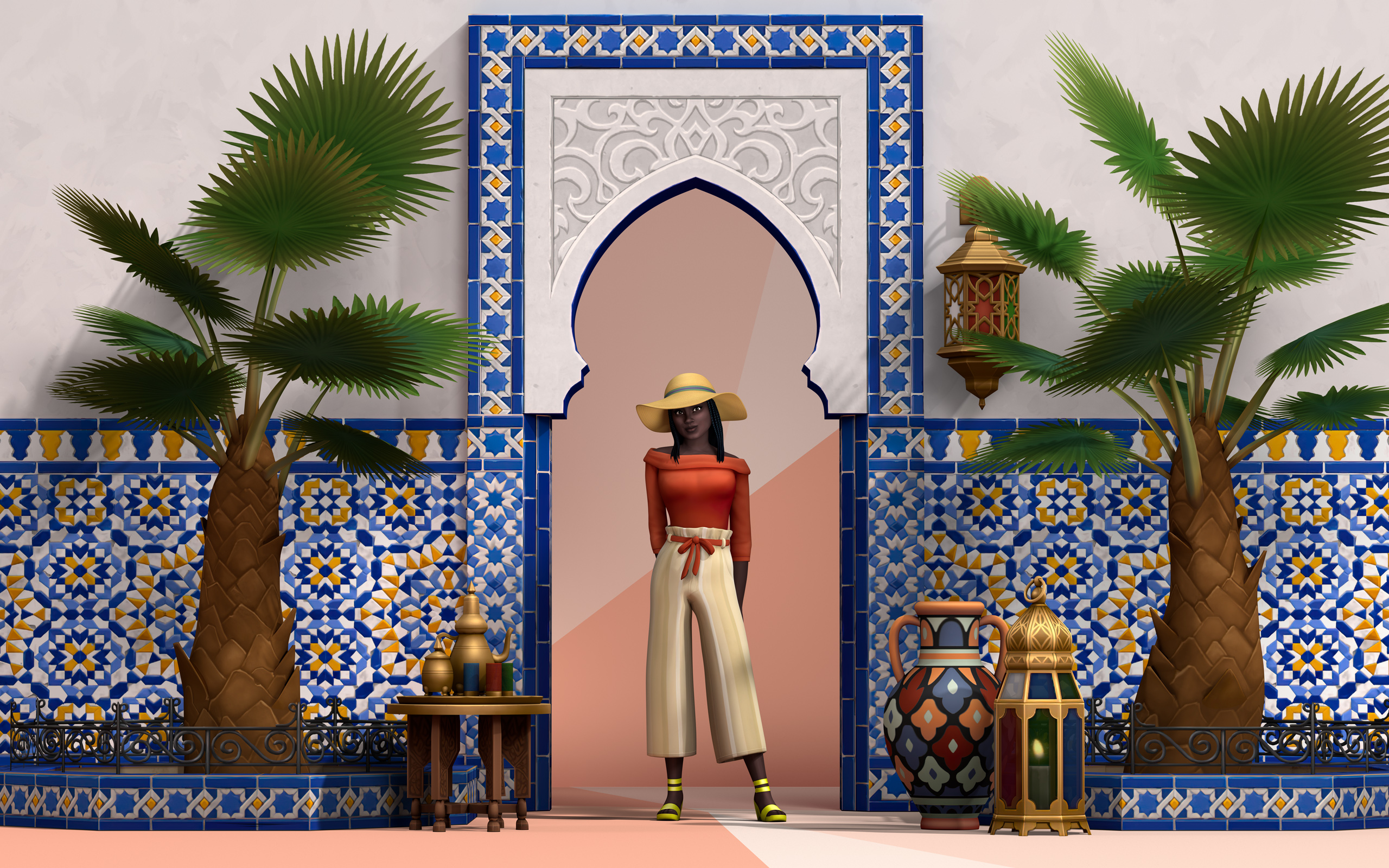 The Sims 4: Courtyard Oasis Kit - Press Kit