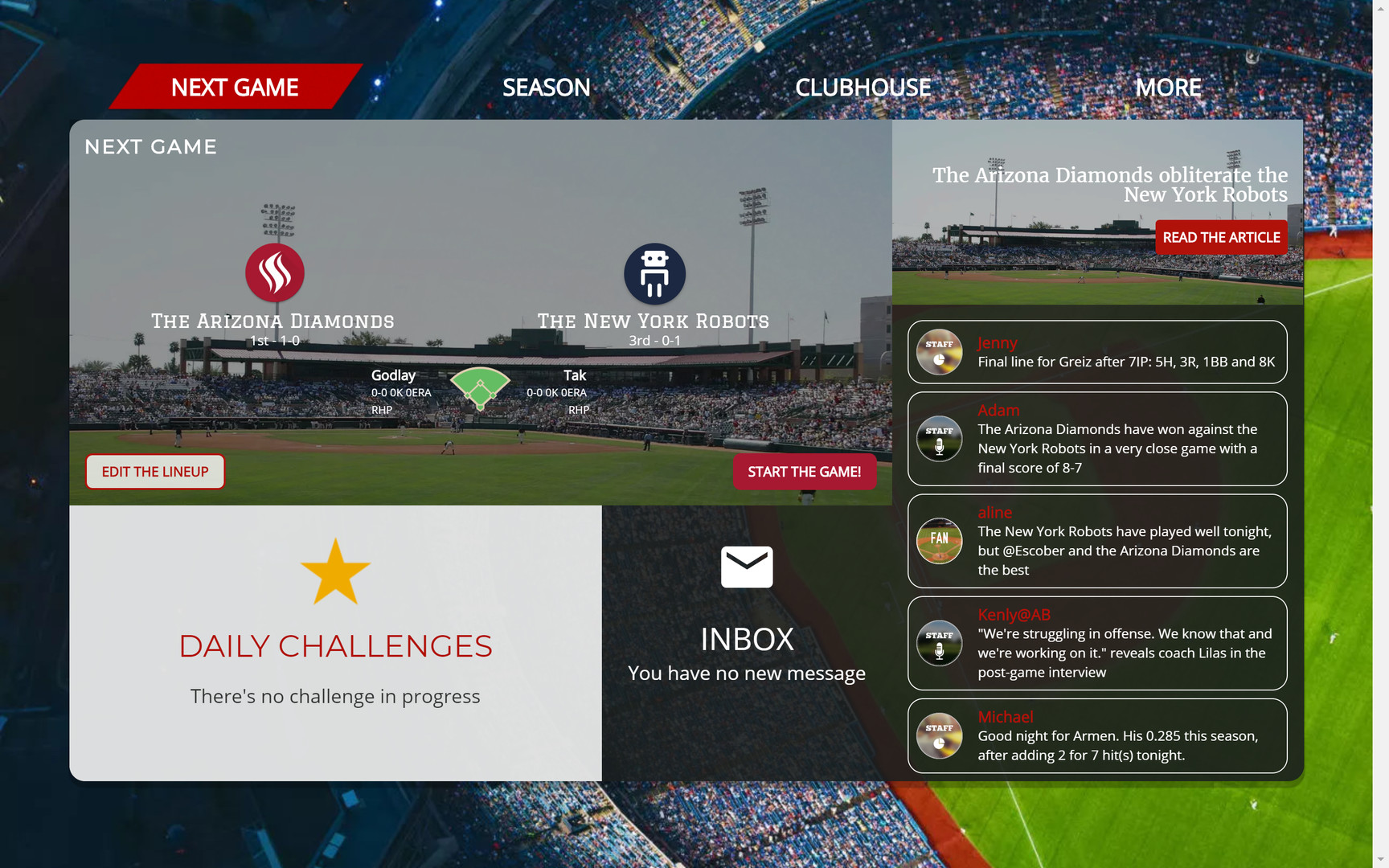Astonishing Baseball 2019