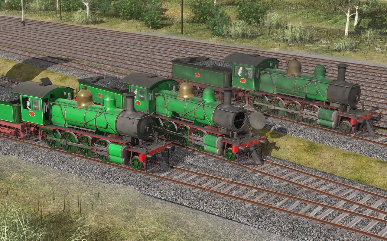 Trainz Railroad Simulator 2019: Victorian Railways V Class 2 Tone Green ...
