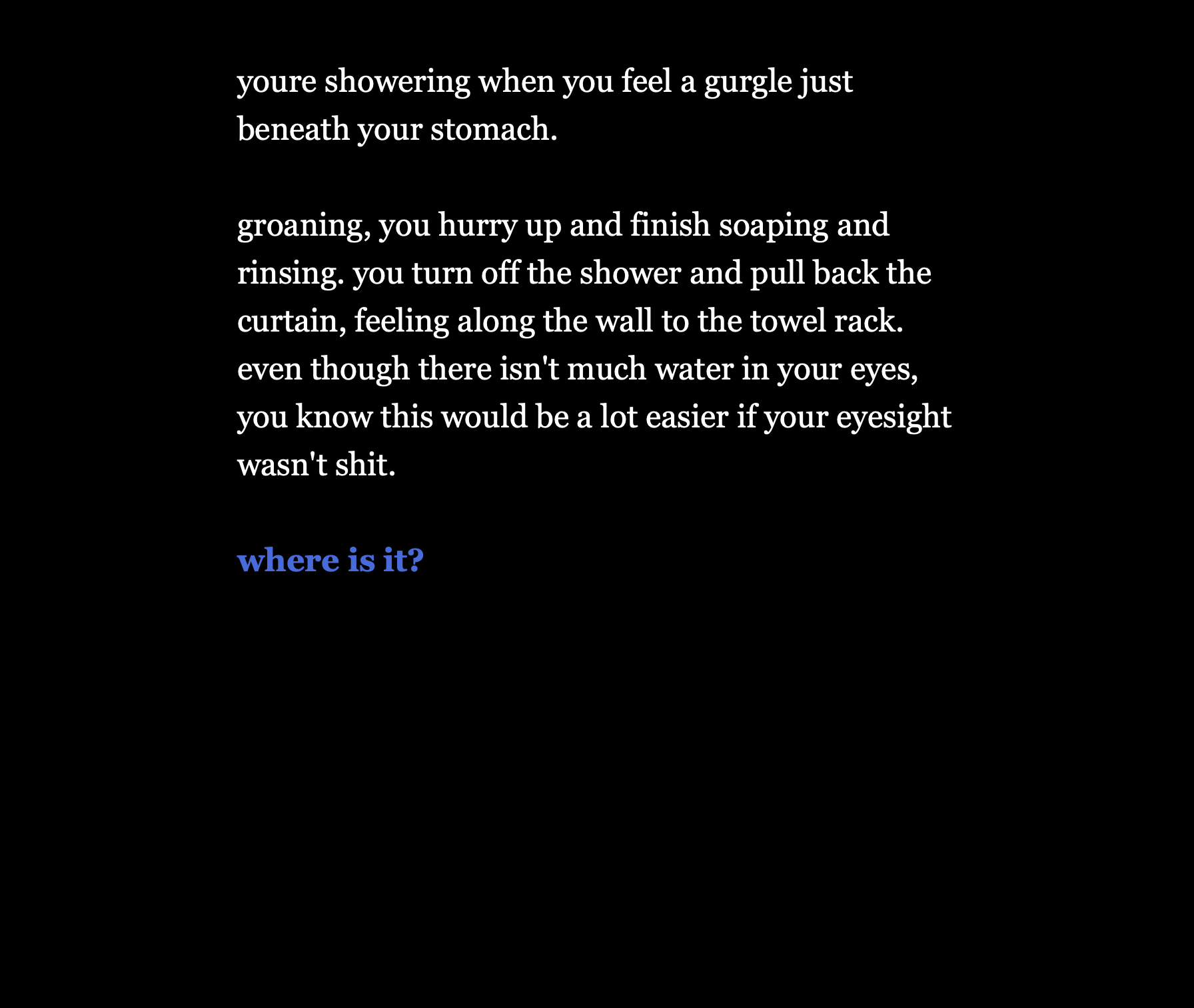 A Shower Story - Press Kit