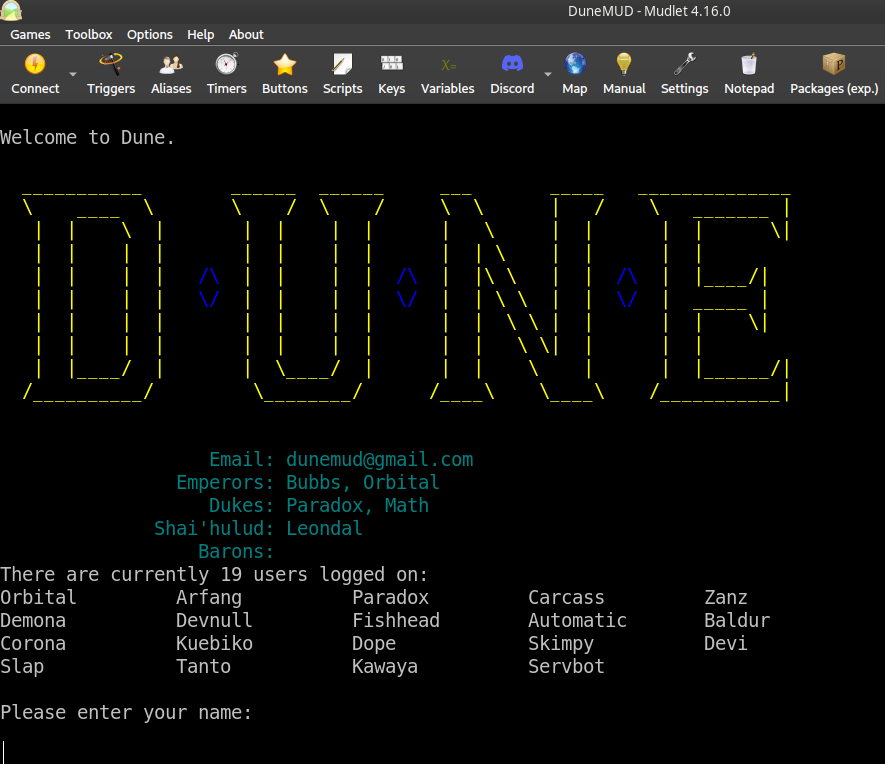 Dune MUD - Press Kit