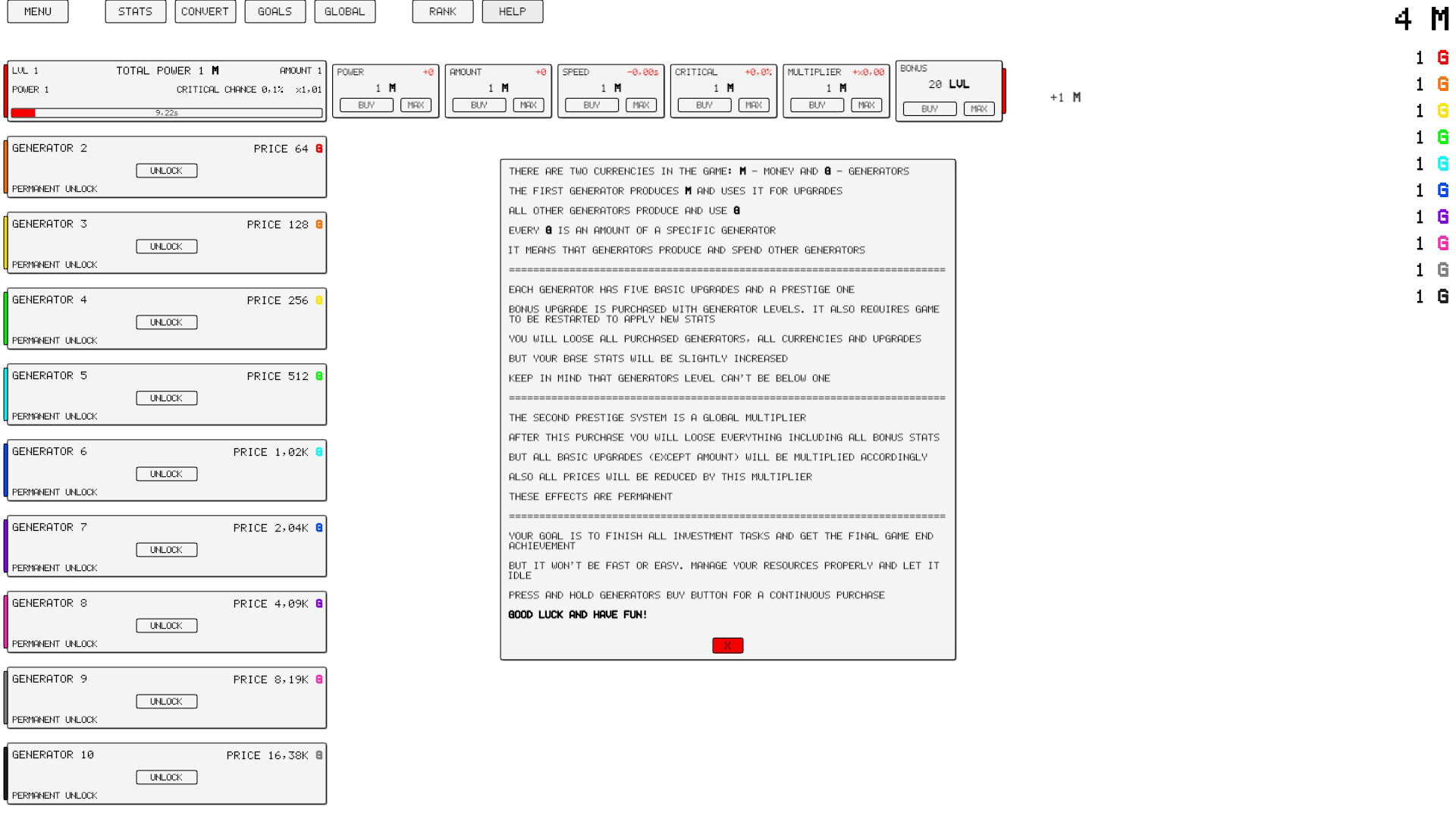 Idle: Generators - Press Kit